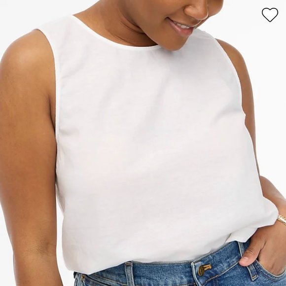 J. Crew | Tops | J Crew Linenblend Buttonback Shell Tank Top | Poshmark
